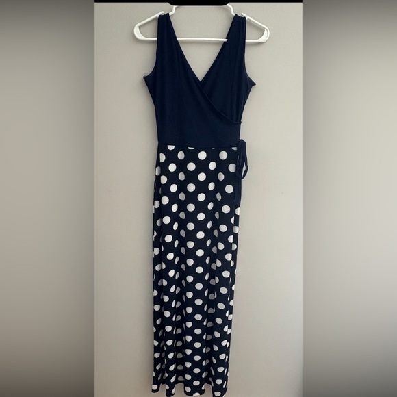 Gilli | Dresses | Gilli Navy And White Polka Dot Maxi Dress | Poshmark